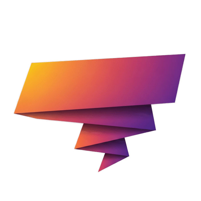 3D Gradient Ribbon Text Box Shape Banner Design PNG Transparent ...