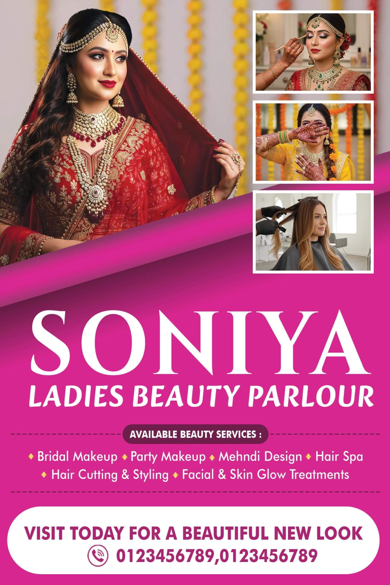 Beauty Parlour PSD Template Bridal Makeup Salon Flex Banner Poster ...