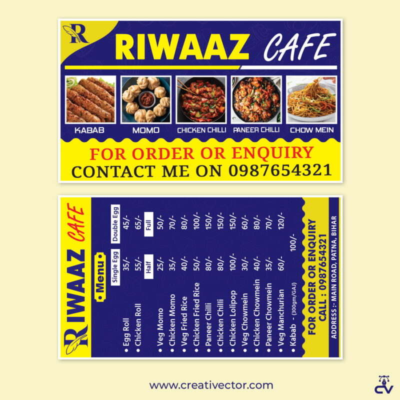 Fast Food Menu Card Design PSD | Restaurant & Cafe Menu Template ...